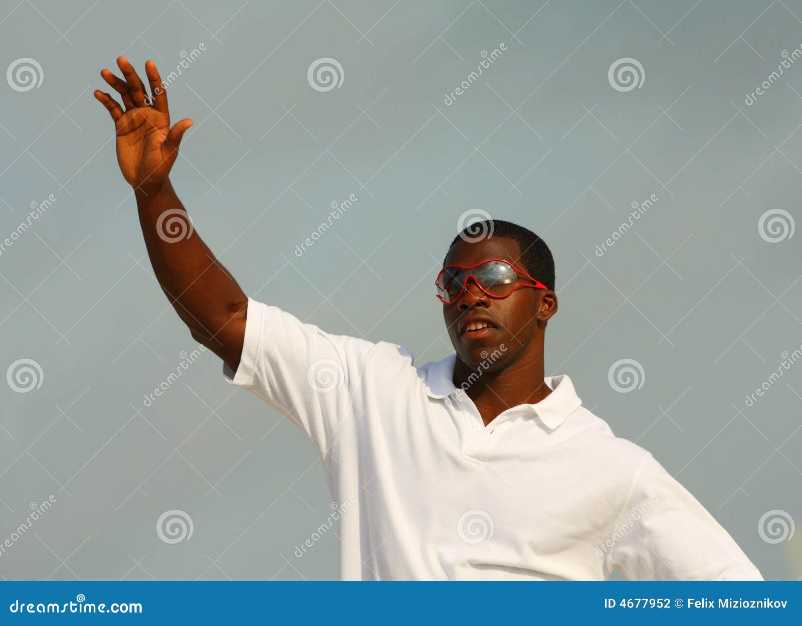 Man Waiving Picture. Image: 4677952