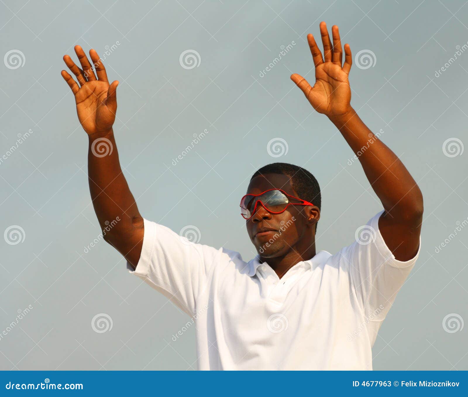 Man Waiving stock image. Image of american, super, handsome - 4677963
