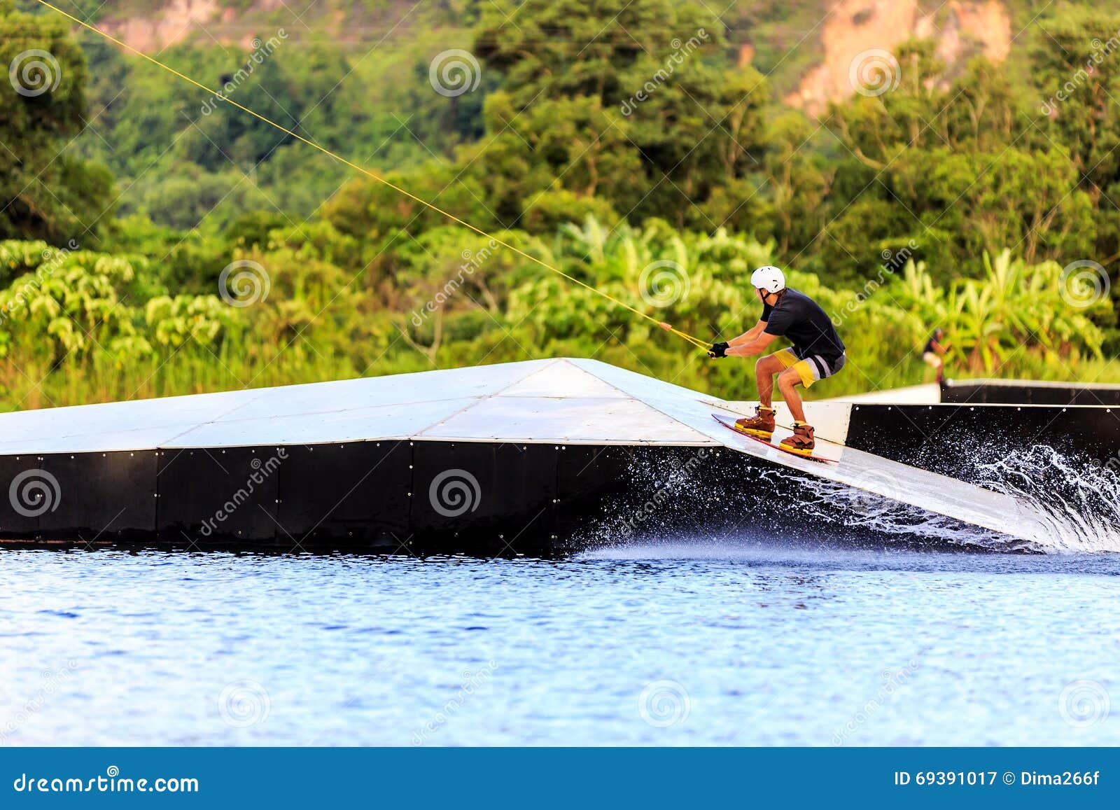 Man Wakeboarding stock image. Image of outdoors, jump - 69391017