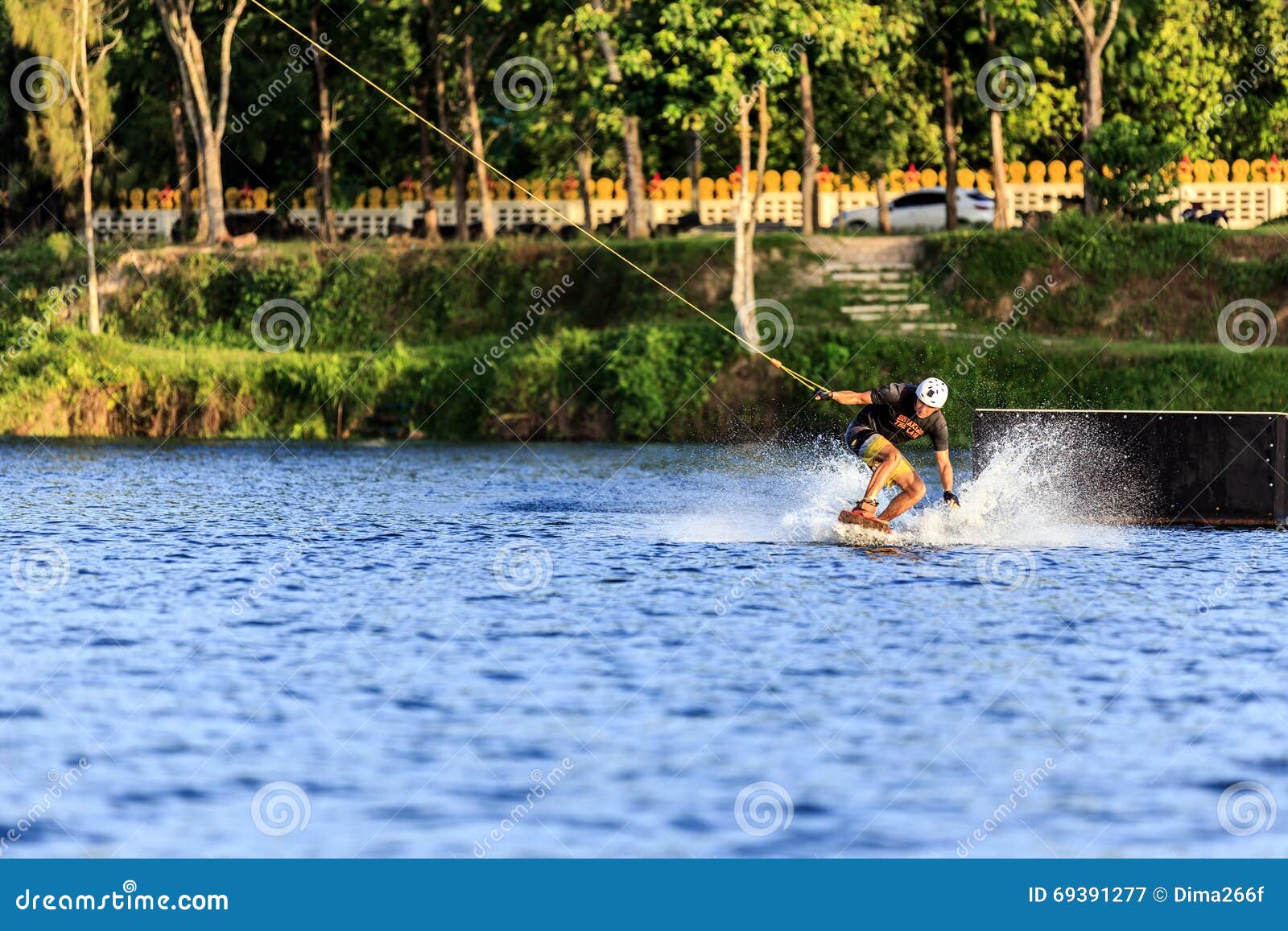 Man Wakeboarding stock image. Image of extreme, action - 69391277