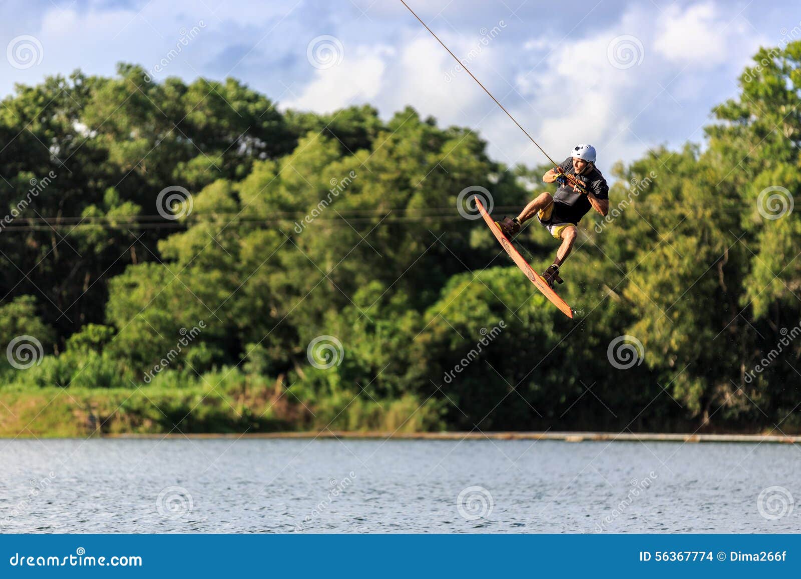 Man Wakeboarding. Jumping stock photo. Image of enjoyment - 56367774