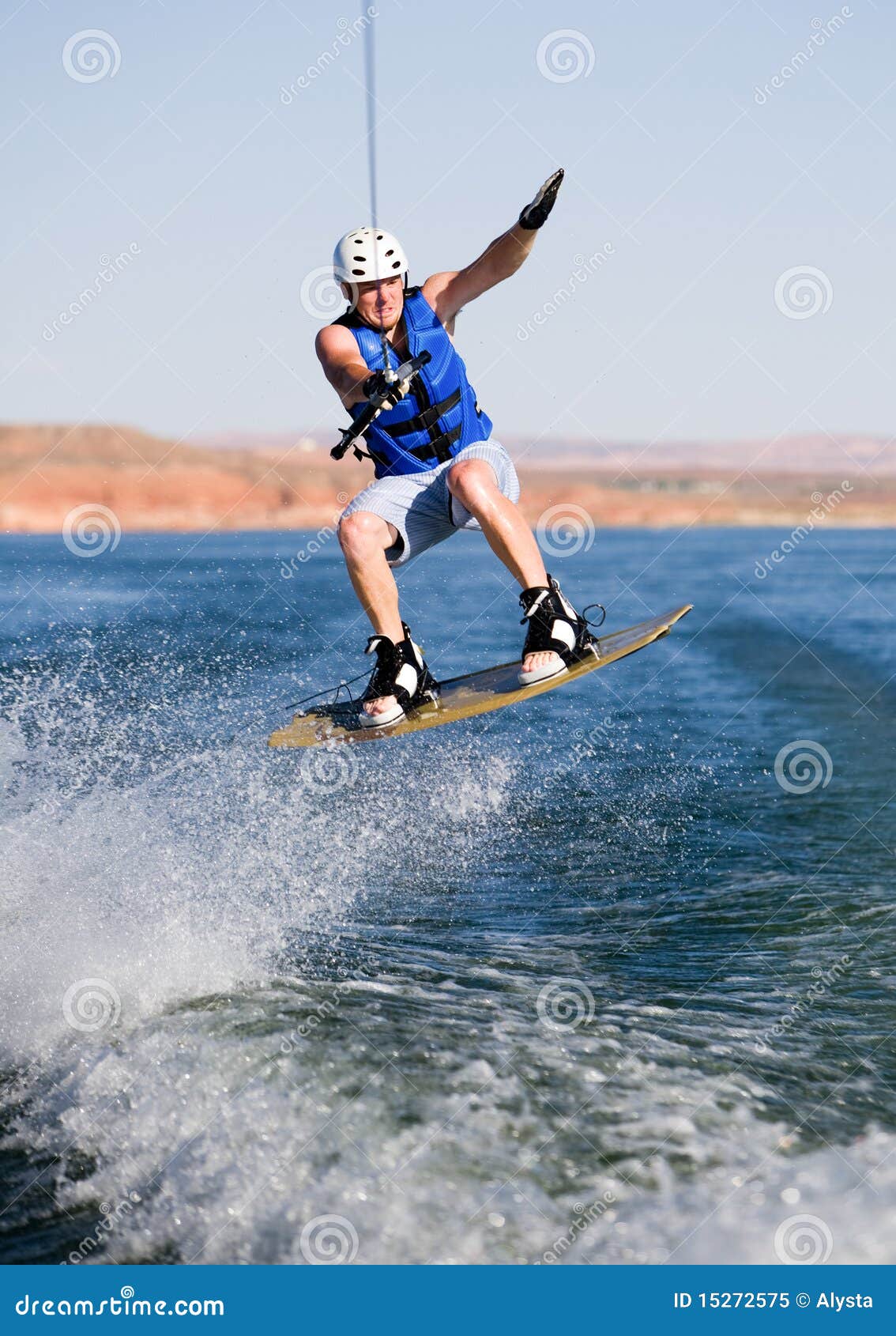 Man Wakeboarding at Lake Powell 09 Stock Image - Image of swimsuit ...