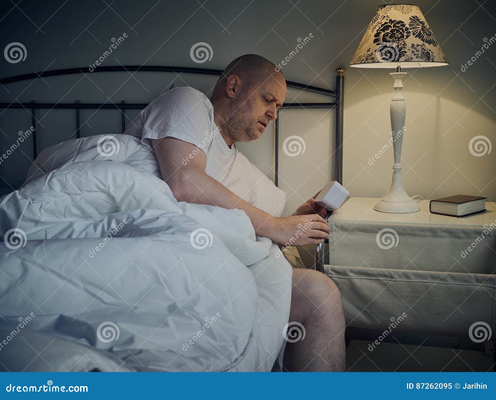 Man wakes up stock image. Image of aging, face, adult - 87262095