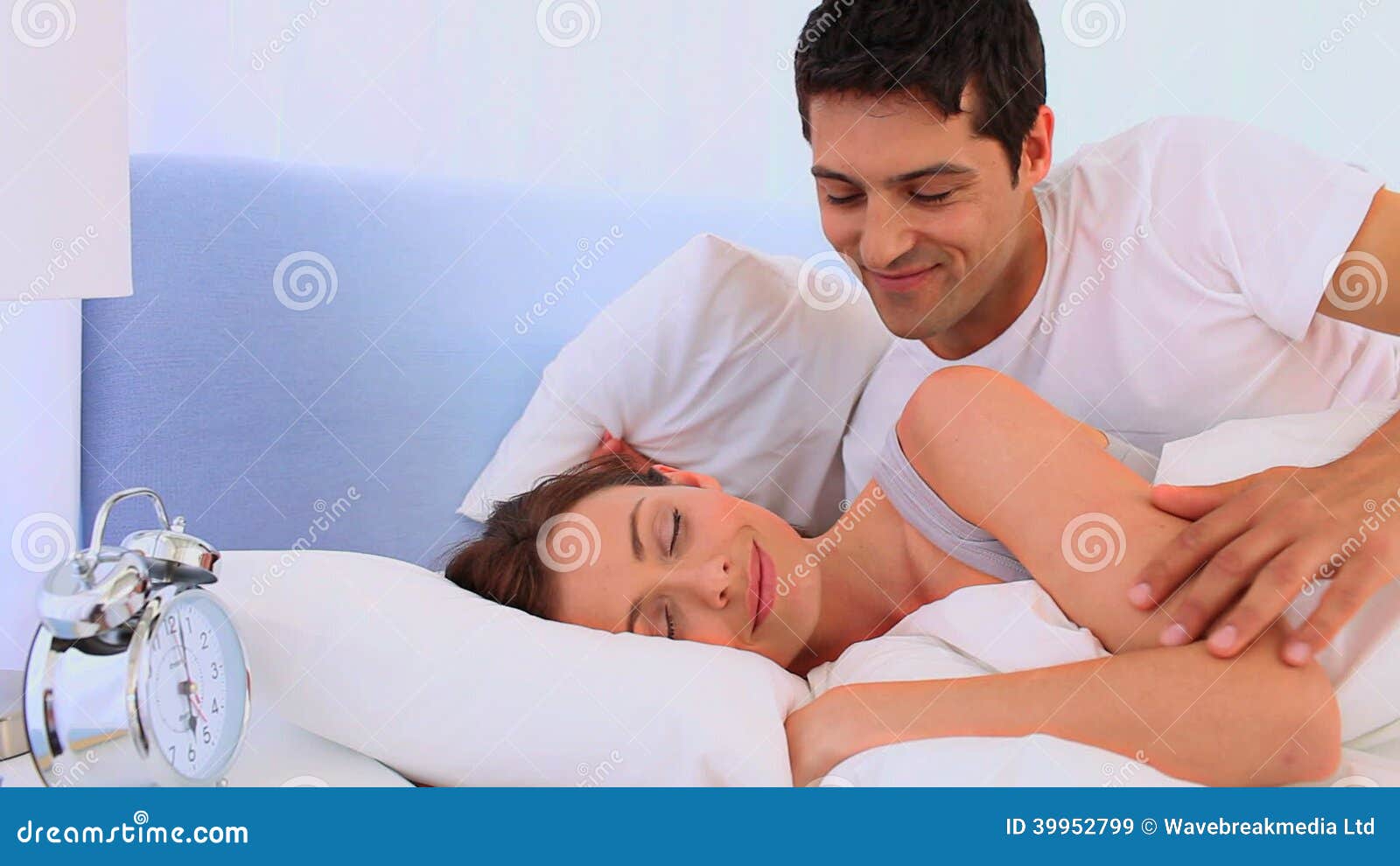 Man Waking Up Her Girlfriend Stock Video - Video of young, adult: 39952799