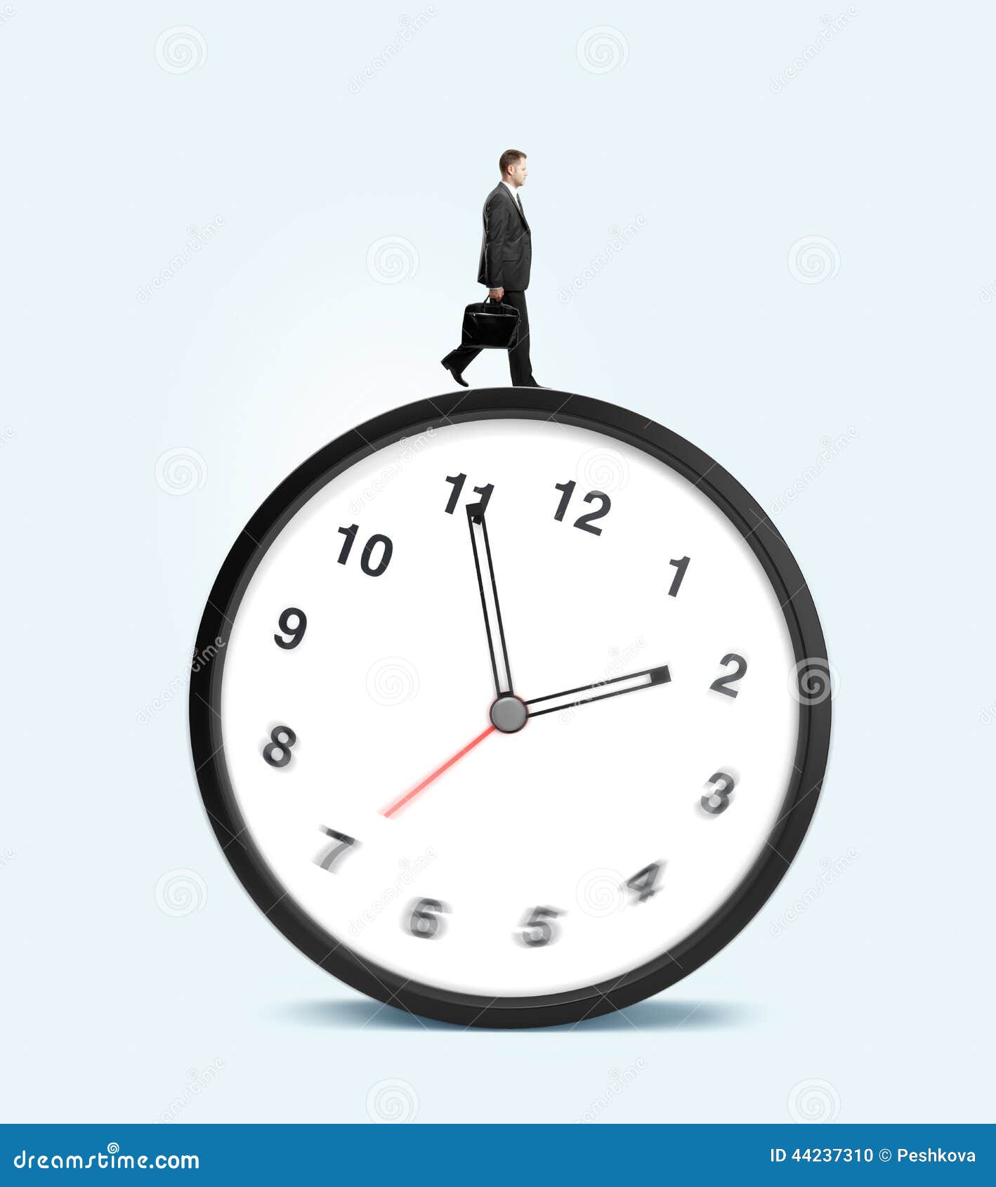 Man walking on clock stock photo. Image of bell, human - 44237310