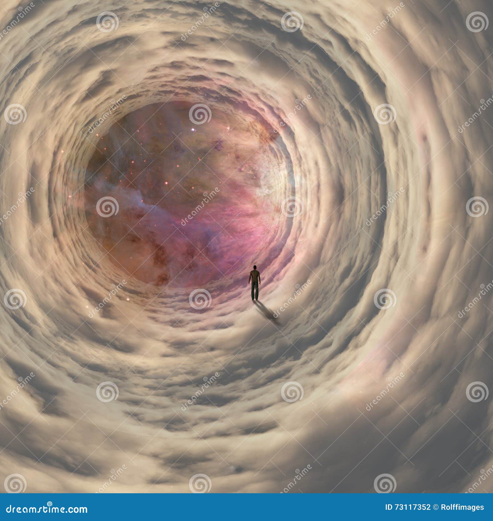 Man Walking With Cloud On His Head Or Clouded Thoughts Vector ...