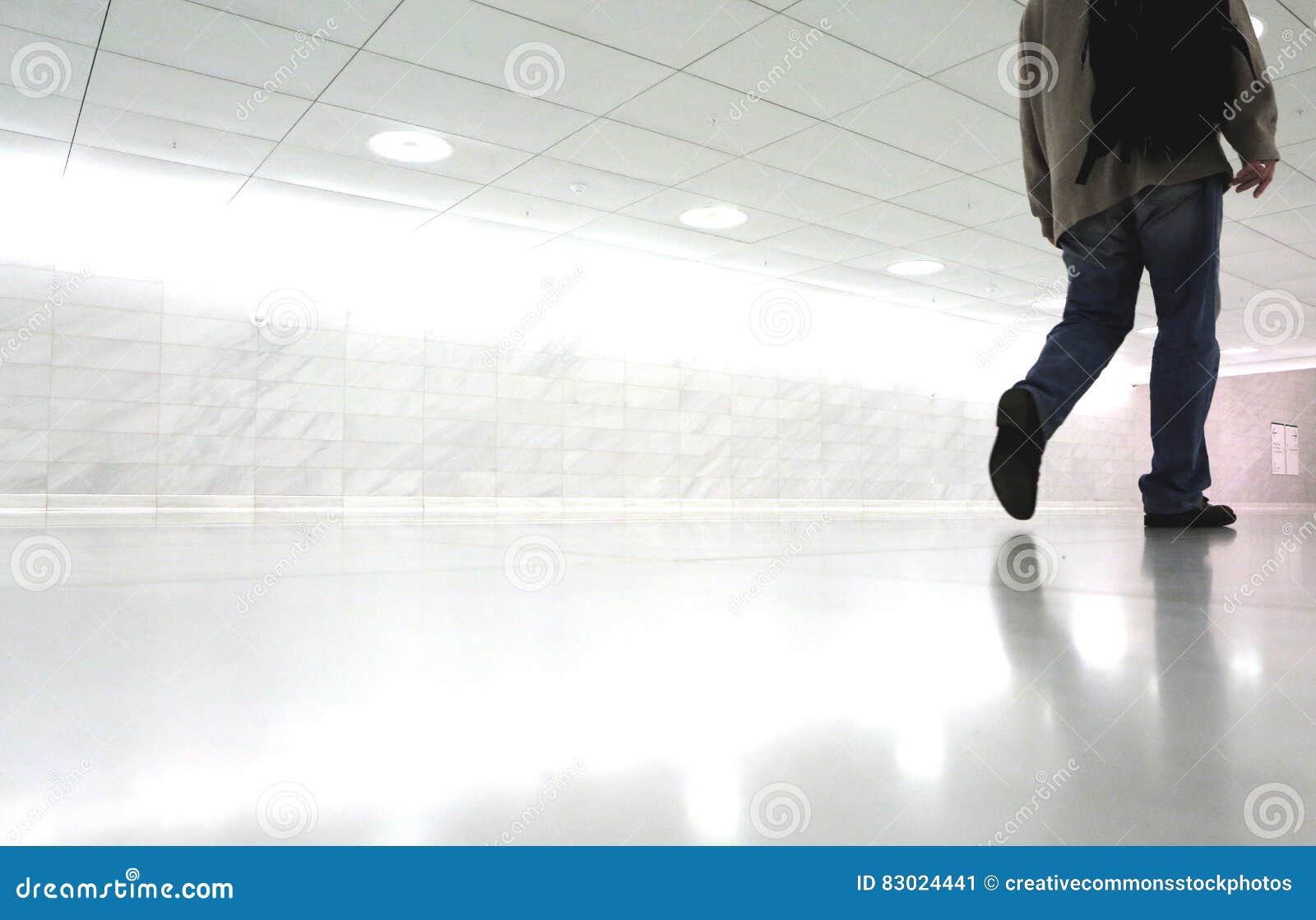 Man Walking In Corridor Picture. Image: 83024441