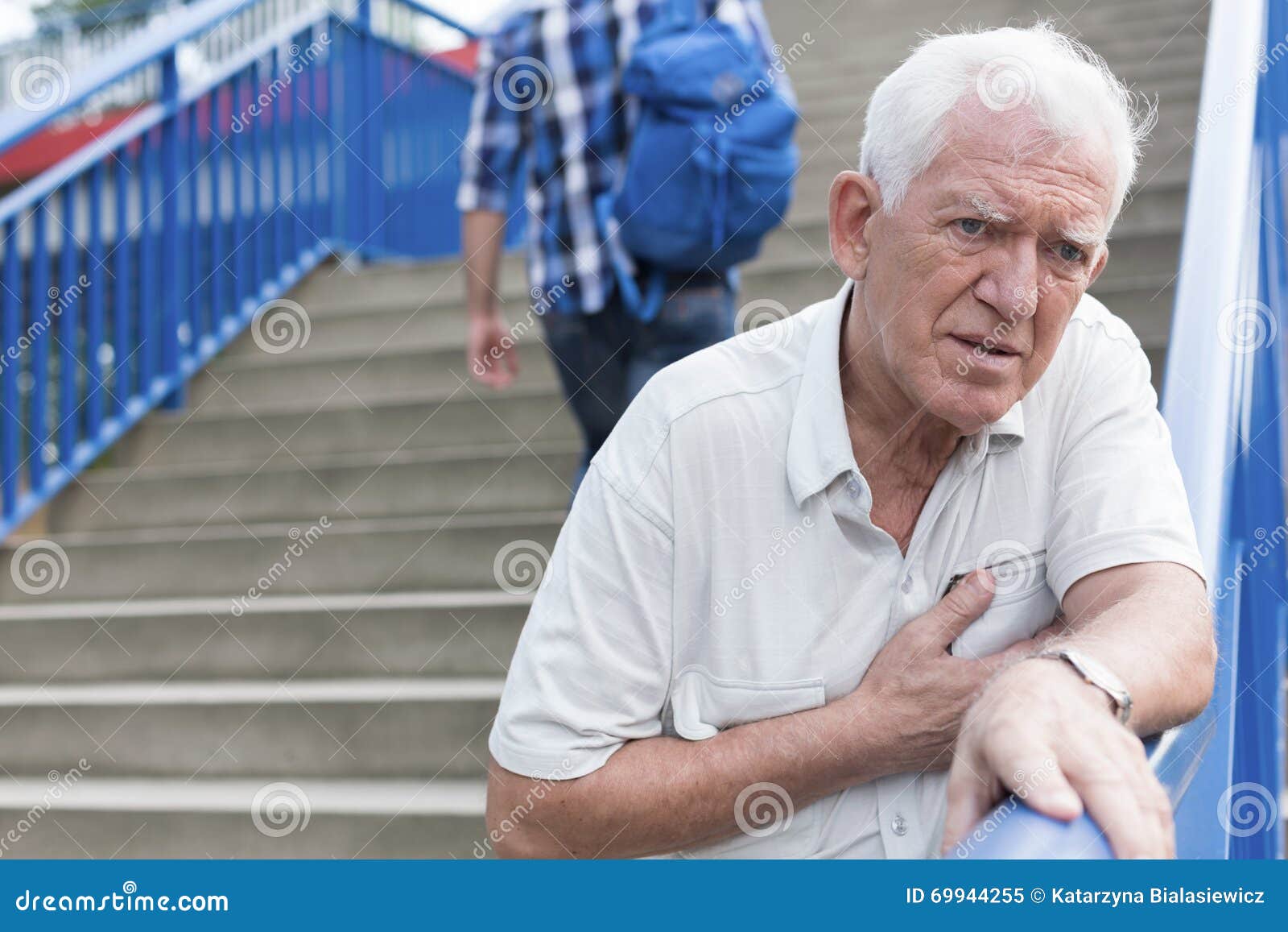 Man walking down stairs stock image. Image of problem - 69944255