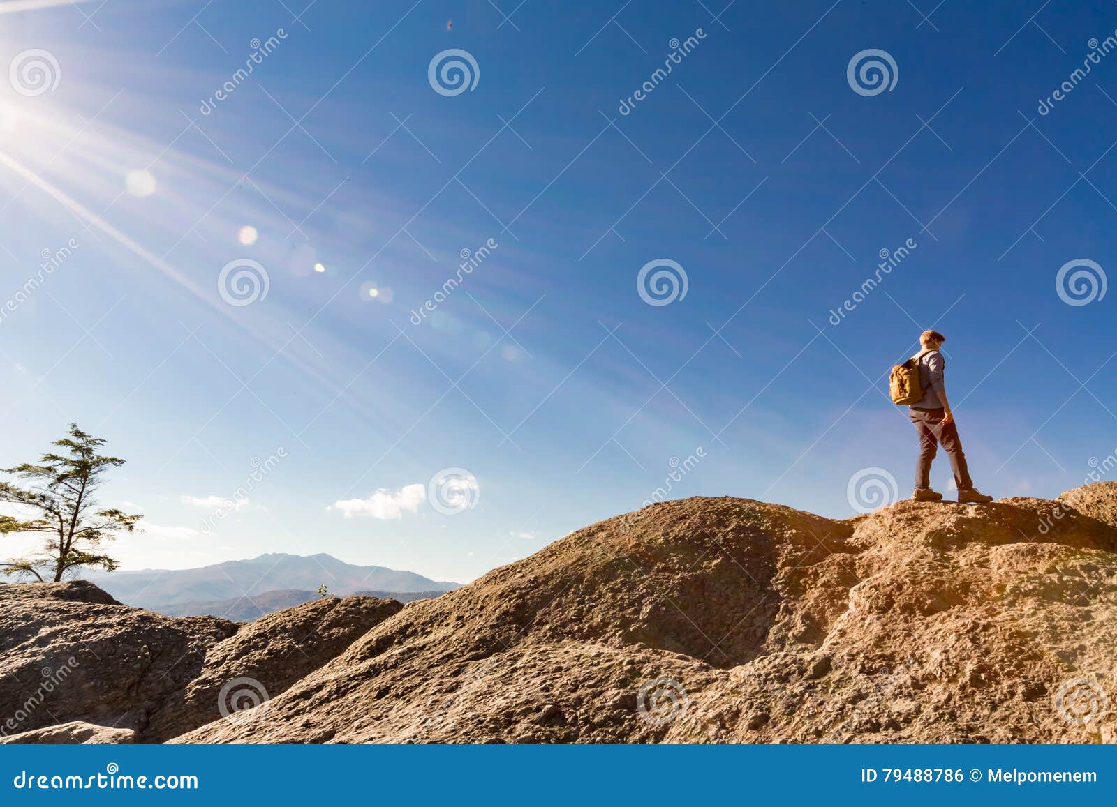 Man Walking on the Edge of a Cliff Stock Photo - Image of hiking, male ...