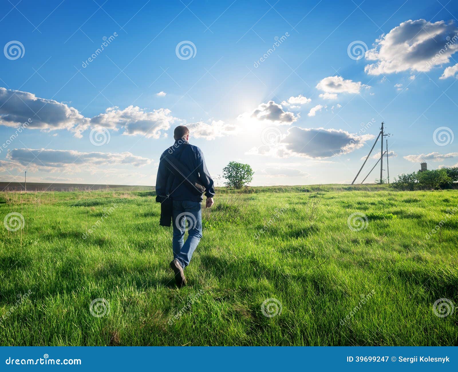 Man walking on the field stock image. Image of grass - 39699247 Man walking on the field stock image. Image of grass - 39699247