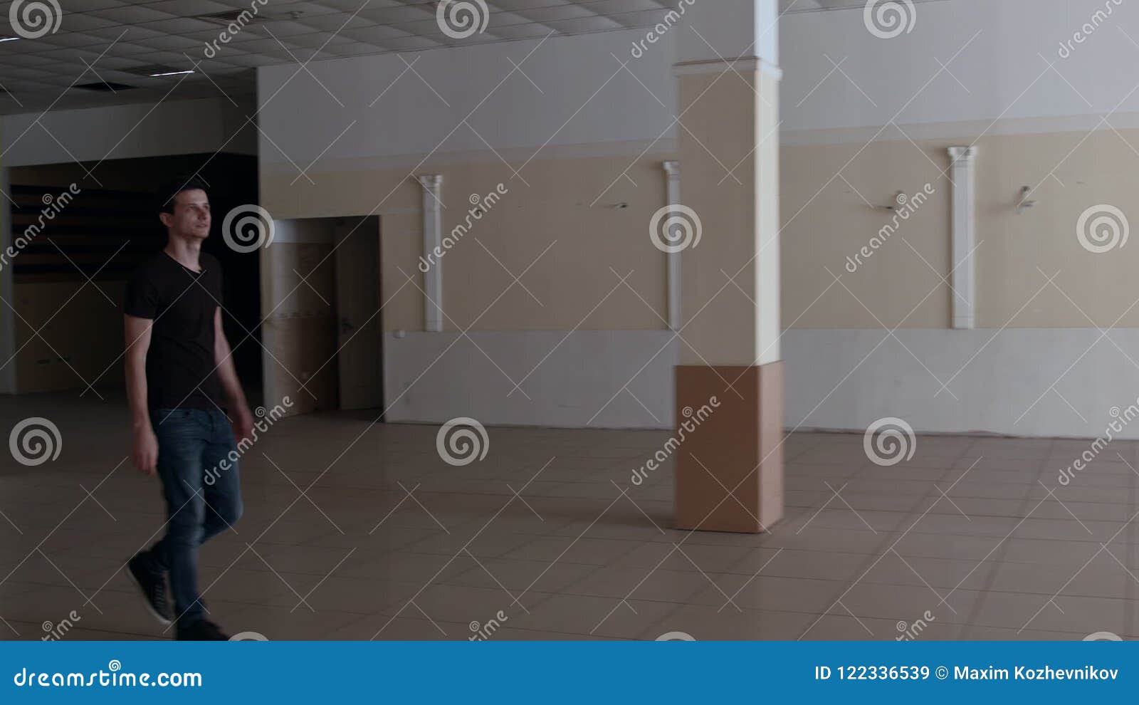 Man Walking Inside a Buidling Side-view Hd Stock Video - Video of fast ...
