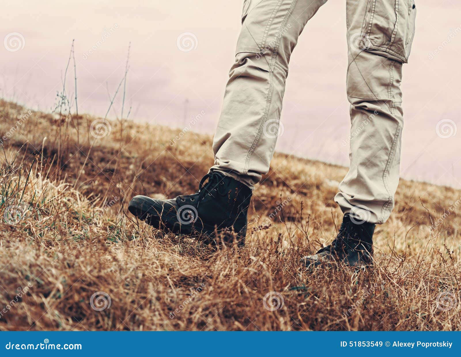 Man walking on nature stock image. Image of healthy, foot - 51853549