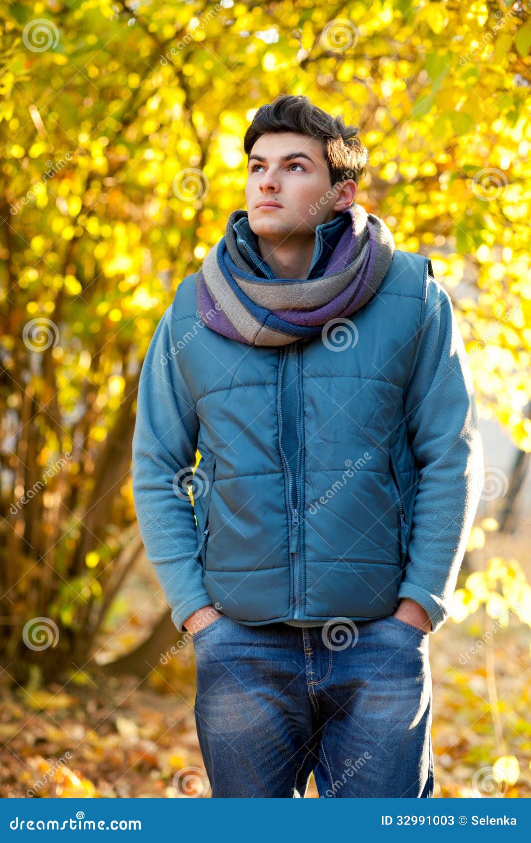Man walking in park stock image. Image of jacket, posing - 32991003