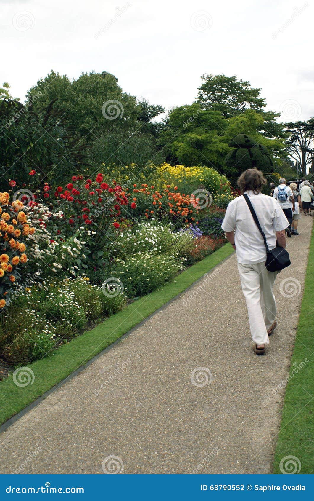 Formal Sunken Garden With Shaped Bushes And Hedges, Beds, And Paths ...