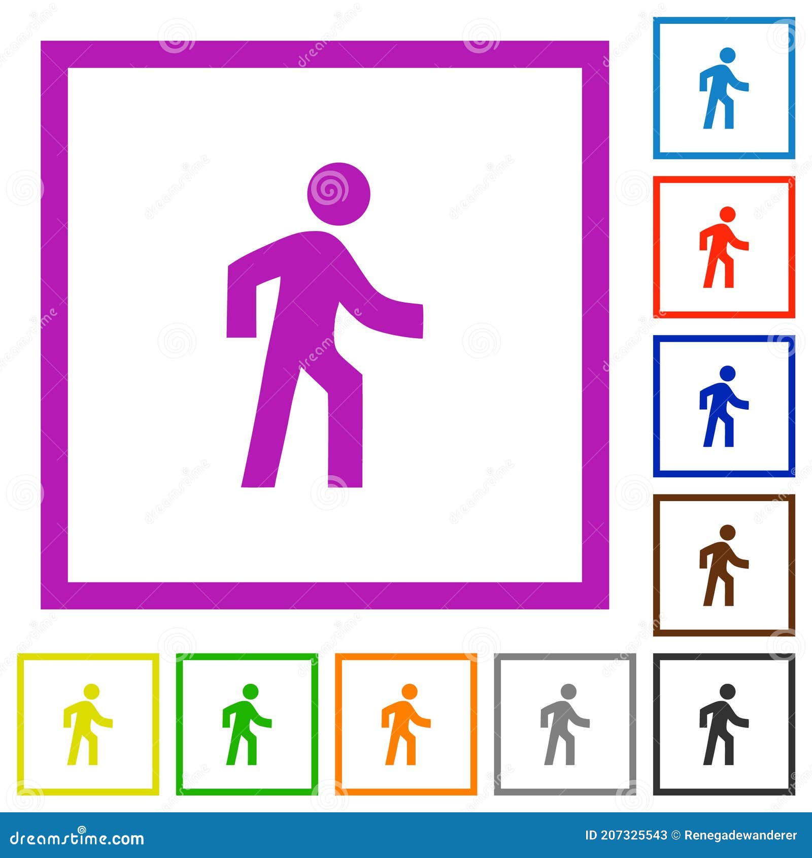 Man Walking To Right Isolated Icon. Simple Element Illustration From ...