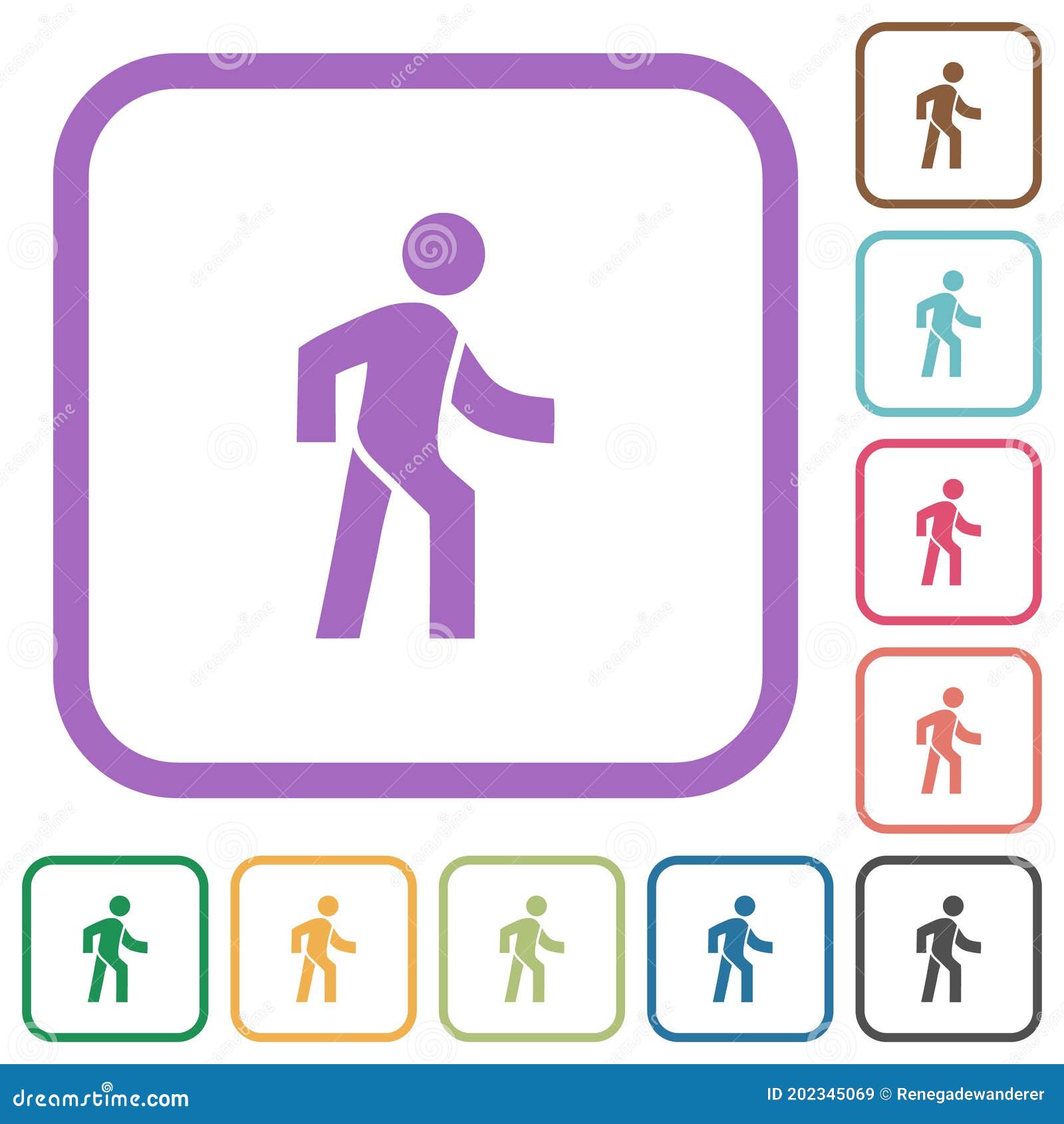 Man Walking To Right Isolated Icon. Simple Element Illustration From ...