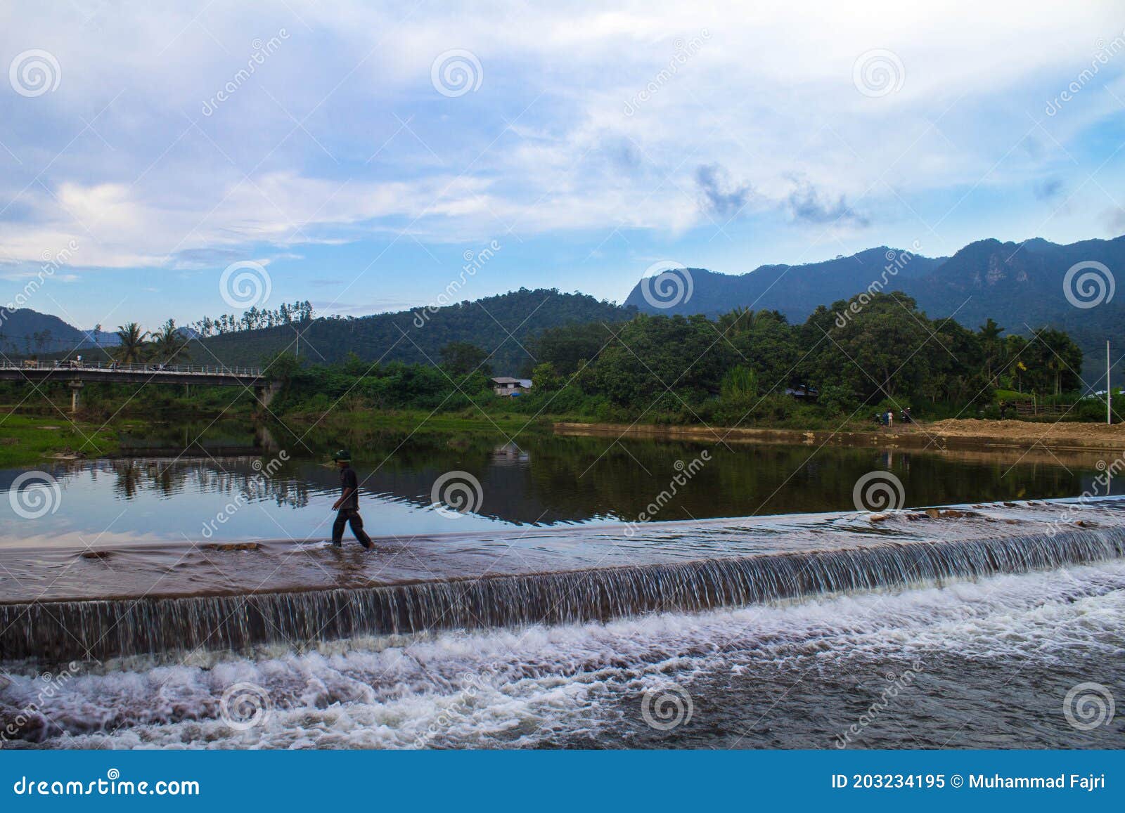 A man walking at the river stock image. Image of river - 203234195