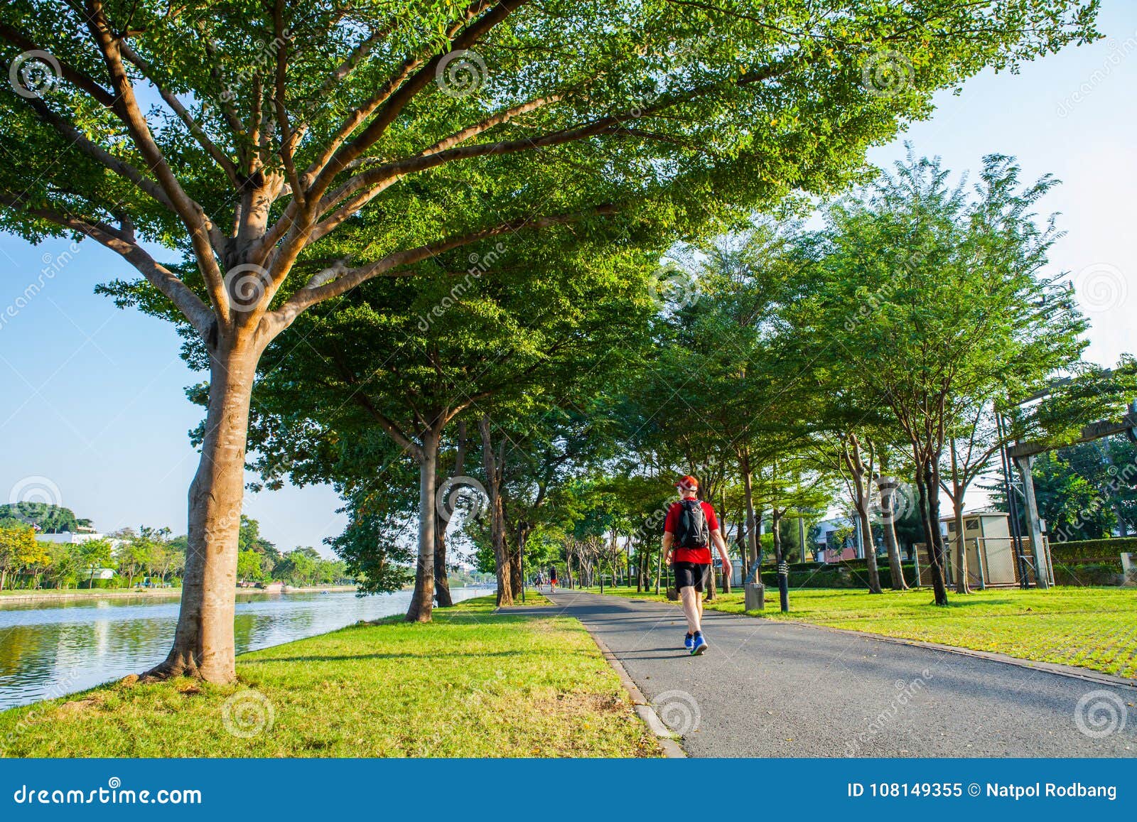 Man Walking on Road Pathway Jogging Track in the Public Park Un Stock ... Man Walking on Road Pathway Jogging Track in the Public Park Un Stock ...