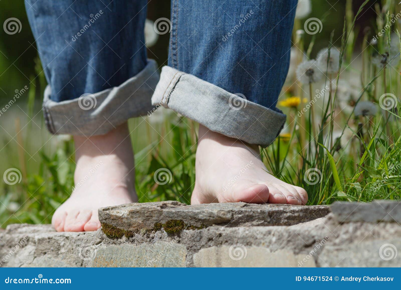 Man Walking on the Road without Shoes Stock Photo - Image of outdoor ...
