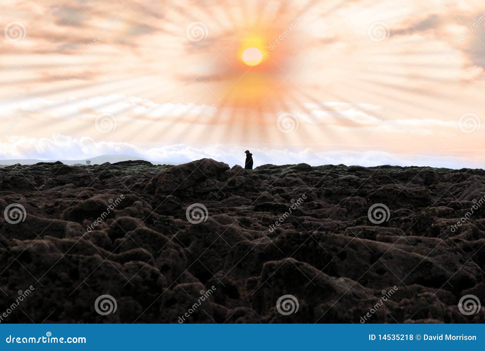 Man walking among rocks stock photo. Image of alone, landscape - 14535218