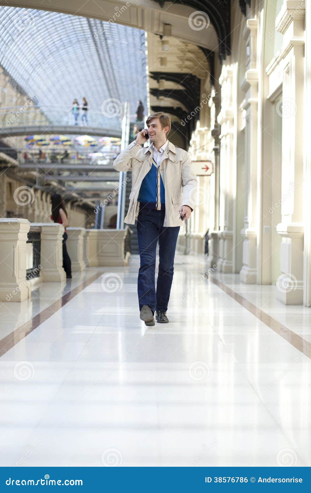 Man walking in the store stock photo. Image of portrait - 38576786