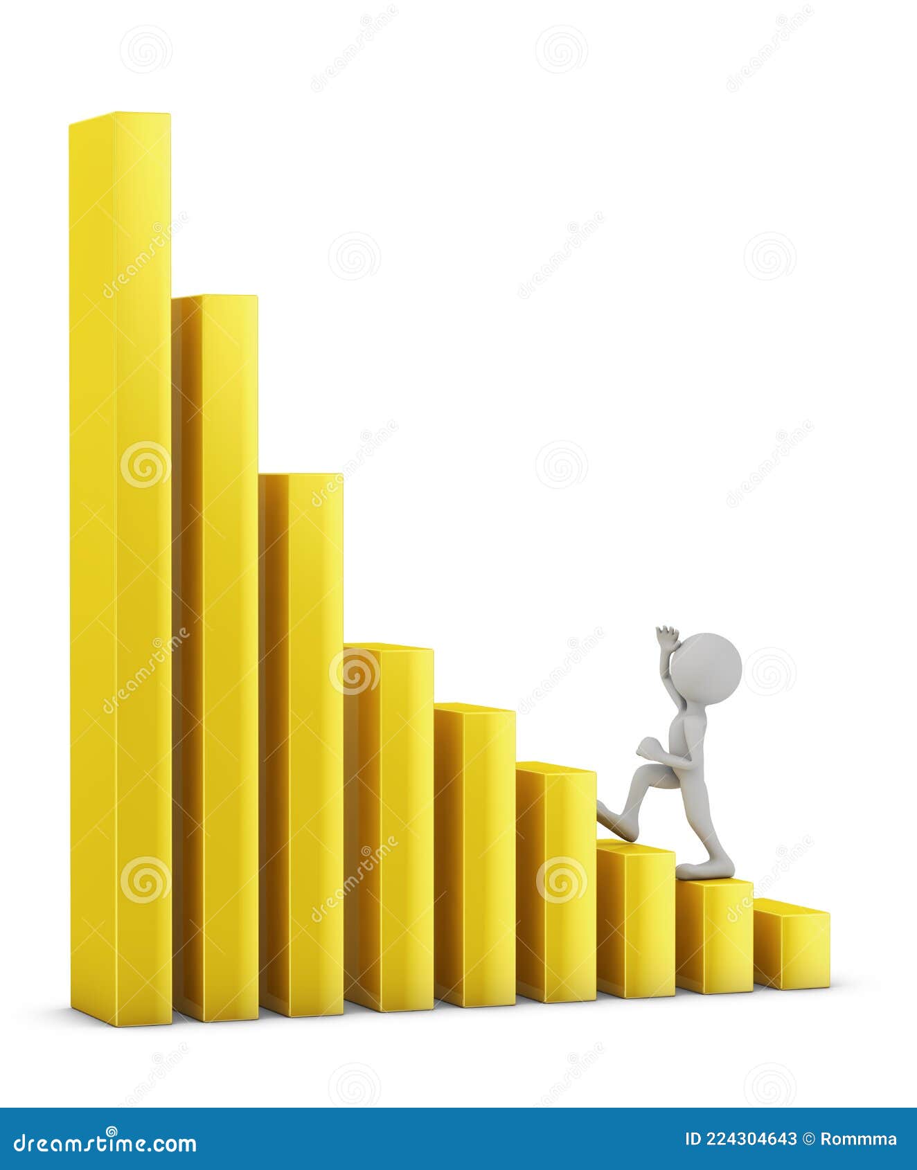 Man walking up the columns stock illustration. Illustration of climb ...