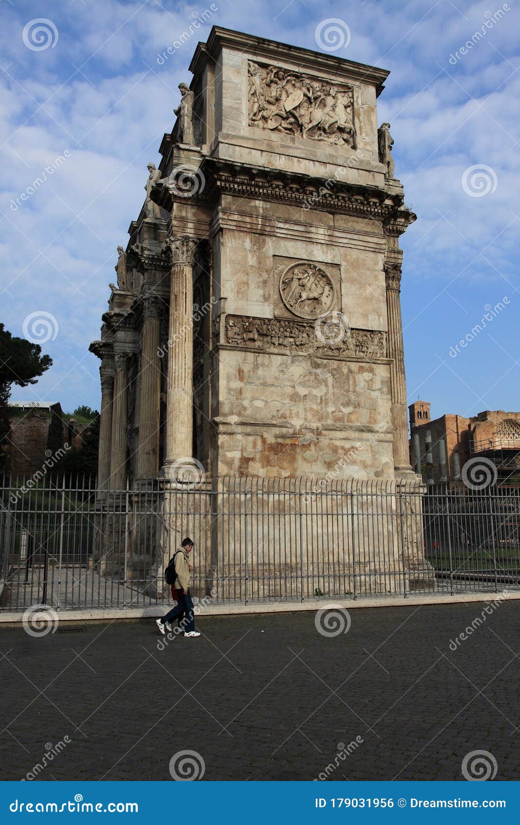 Arc de Triomphe in Rome stock photo. Image of city, landmark - 179031956