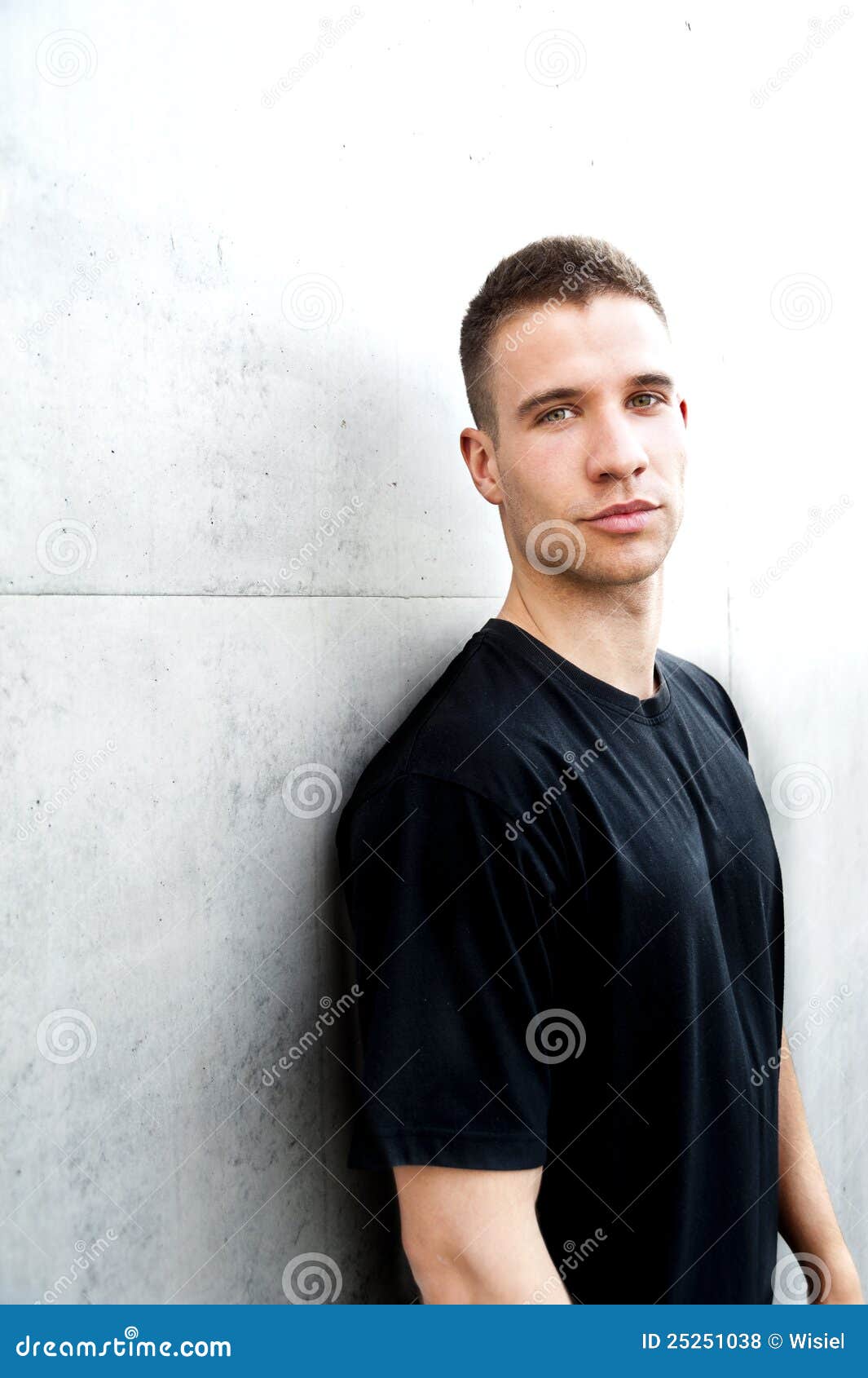 Man by the wall stock photo. Image of business, handsome - 25251038