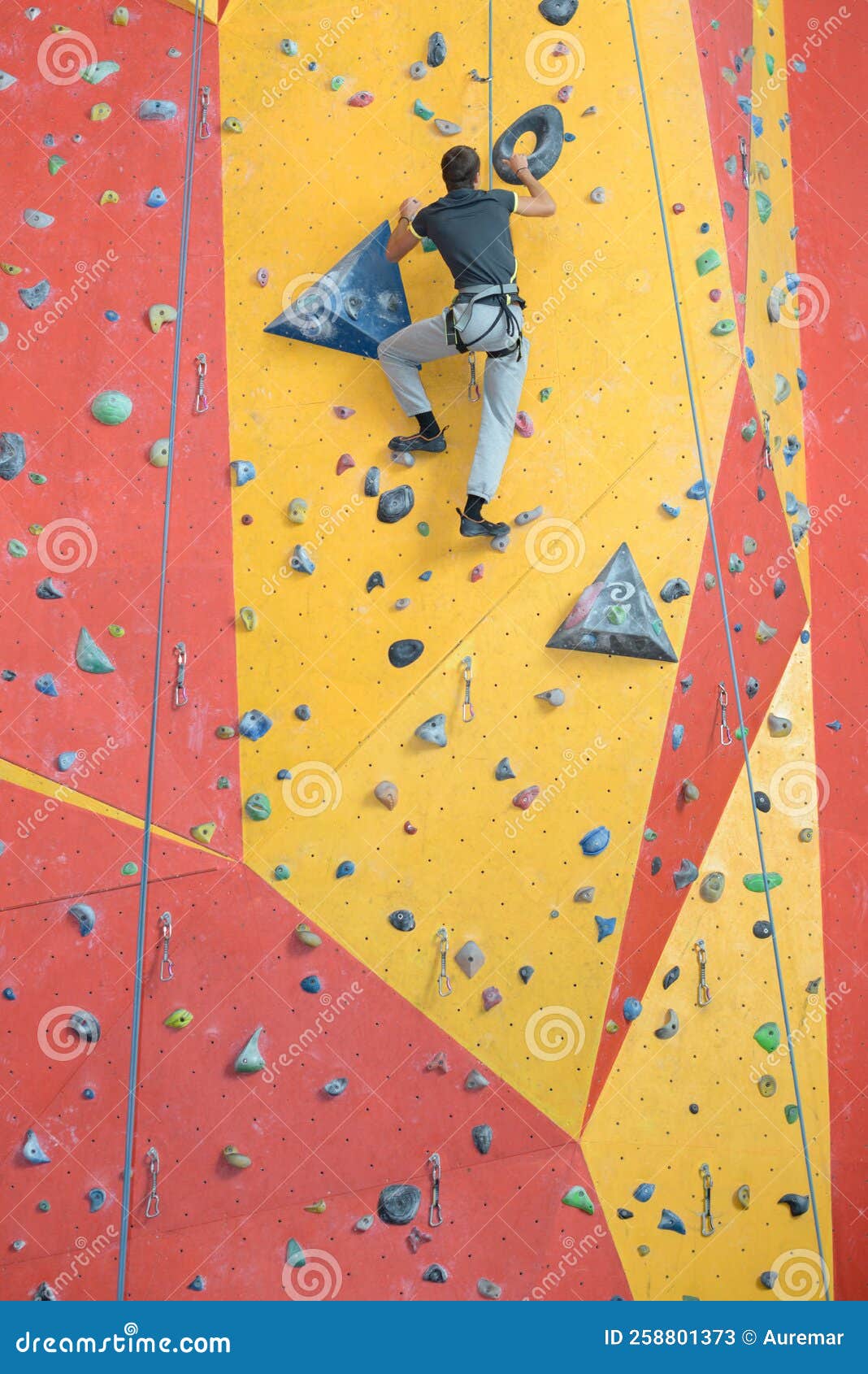 Man on wall stock image. Image of rock, sports, recreation - 258801373