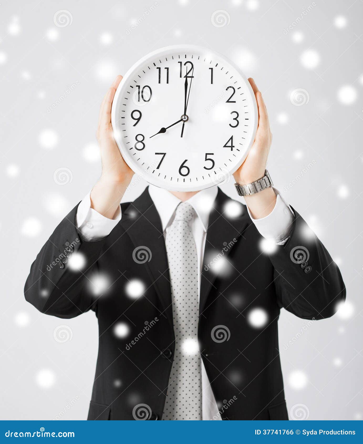 Man with wall clock stock photo. Image of business, corporate - 37741766