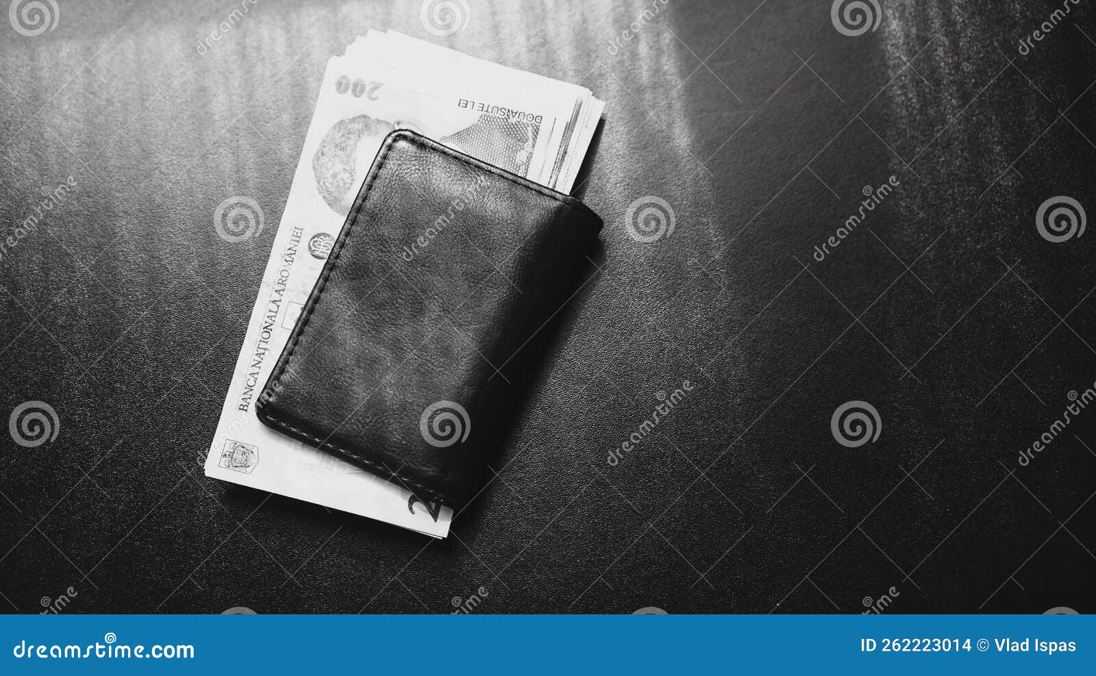 Man Wallet with Money on the Table, Wallet with LEI Stock Photo - Image ...