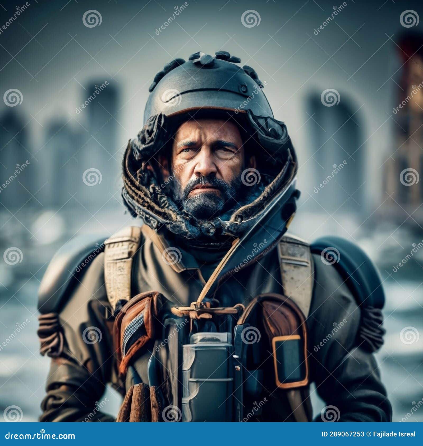 Human in war suit stock illustration. Illustration of suite - 289067253