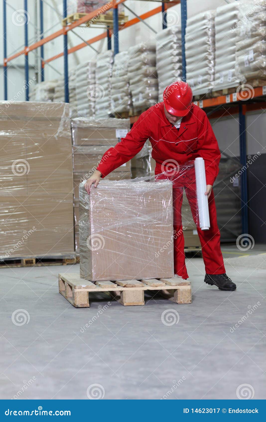 Man in warehouse stock image. Image of coveralls, capacity - 14623017
