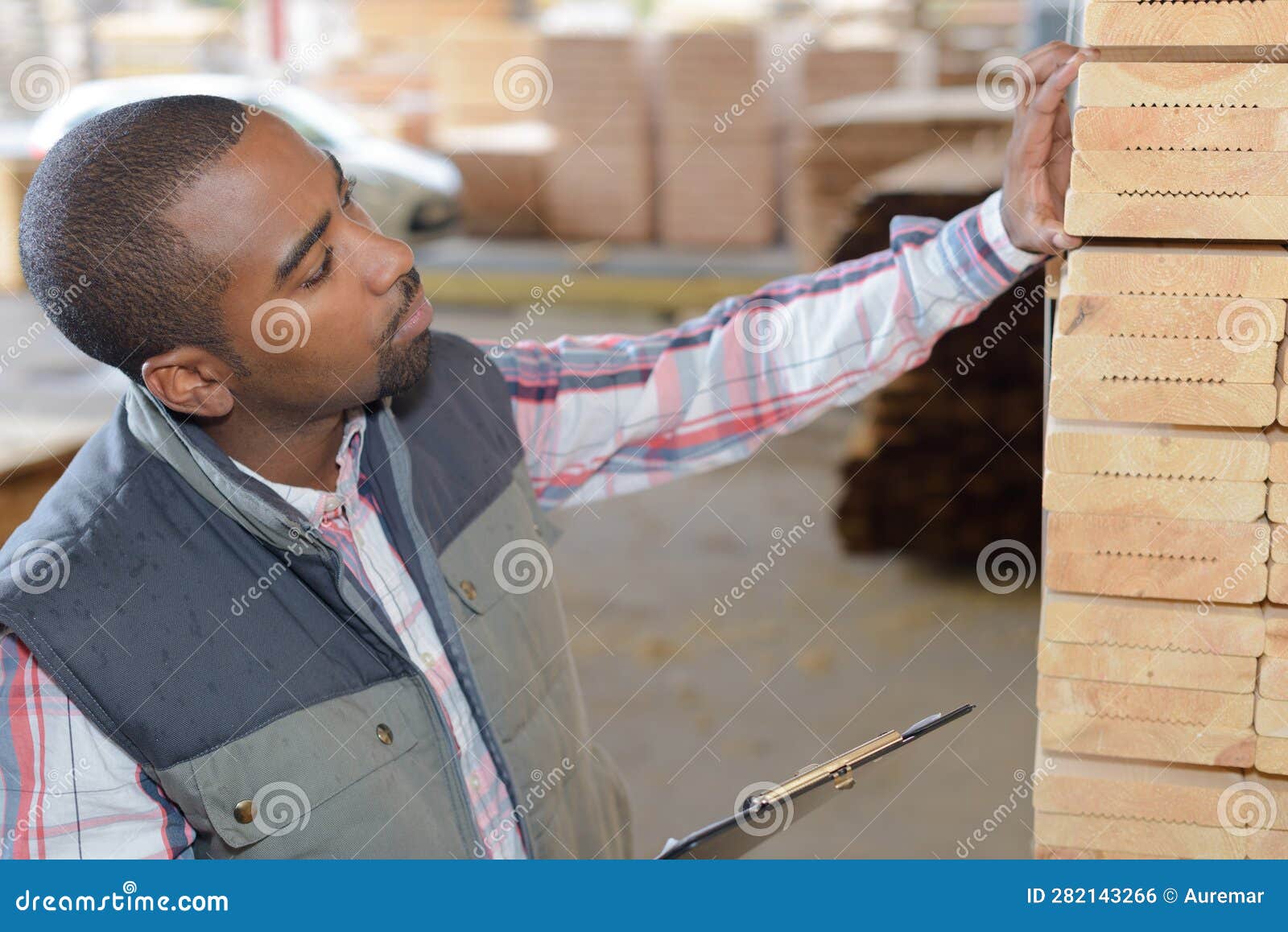 Man and Warehouse Product Inspection Stock Photo - Image of vocational ...