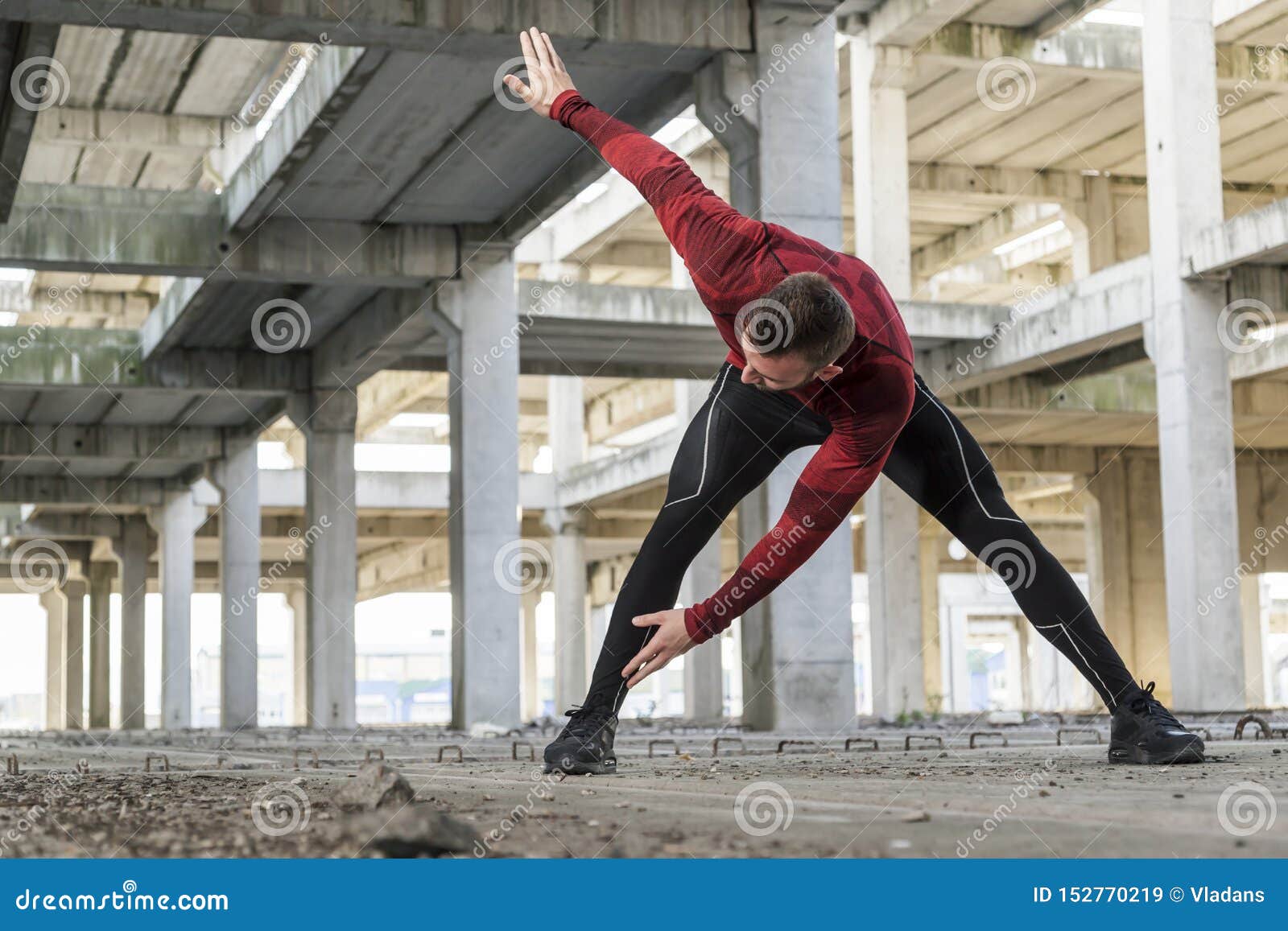 Man Warming Up for a Workout Stock Image - Image of effort, caucasian ...