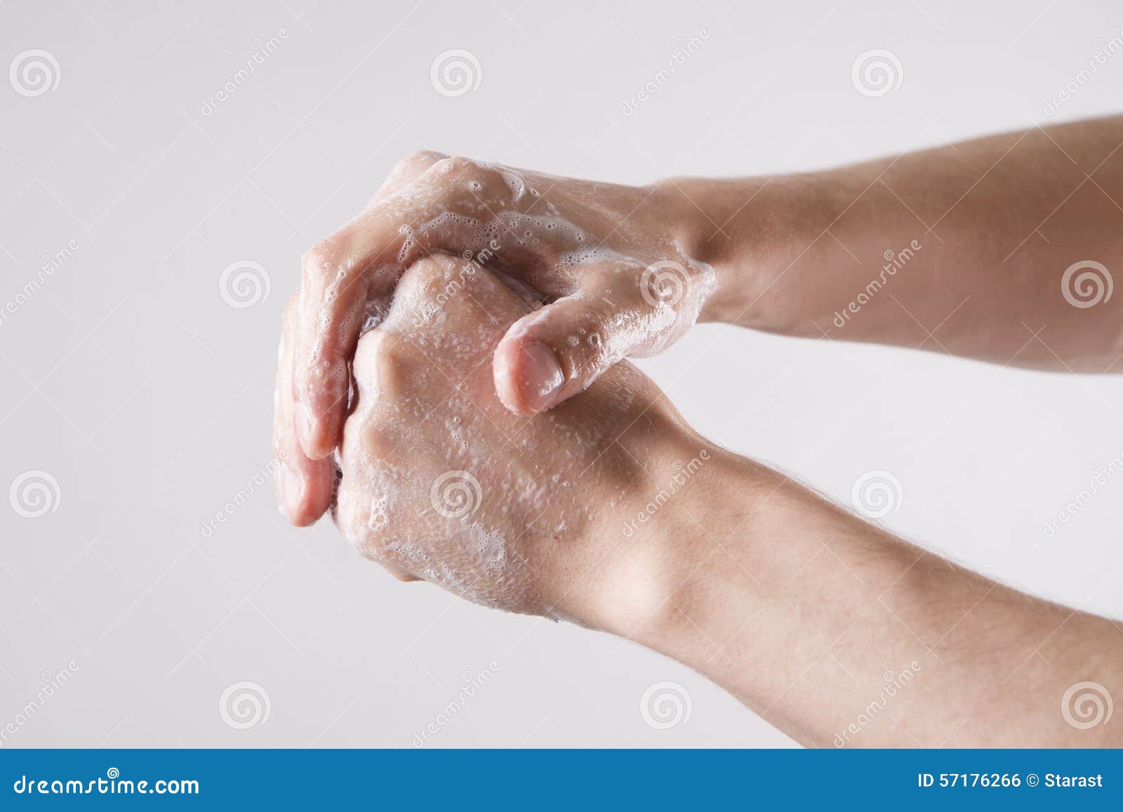 A Man Washes His Hands With Soap And Water Stock Photo - Image of disinfect, healthy: 57176266