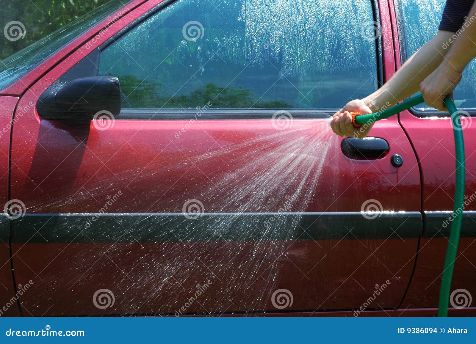 Man washing the car stock photo. Image of side, service - 9386094