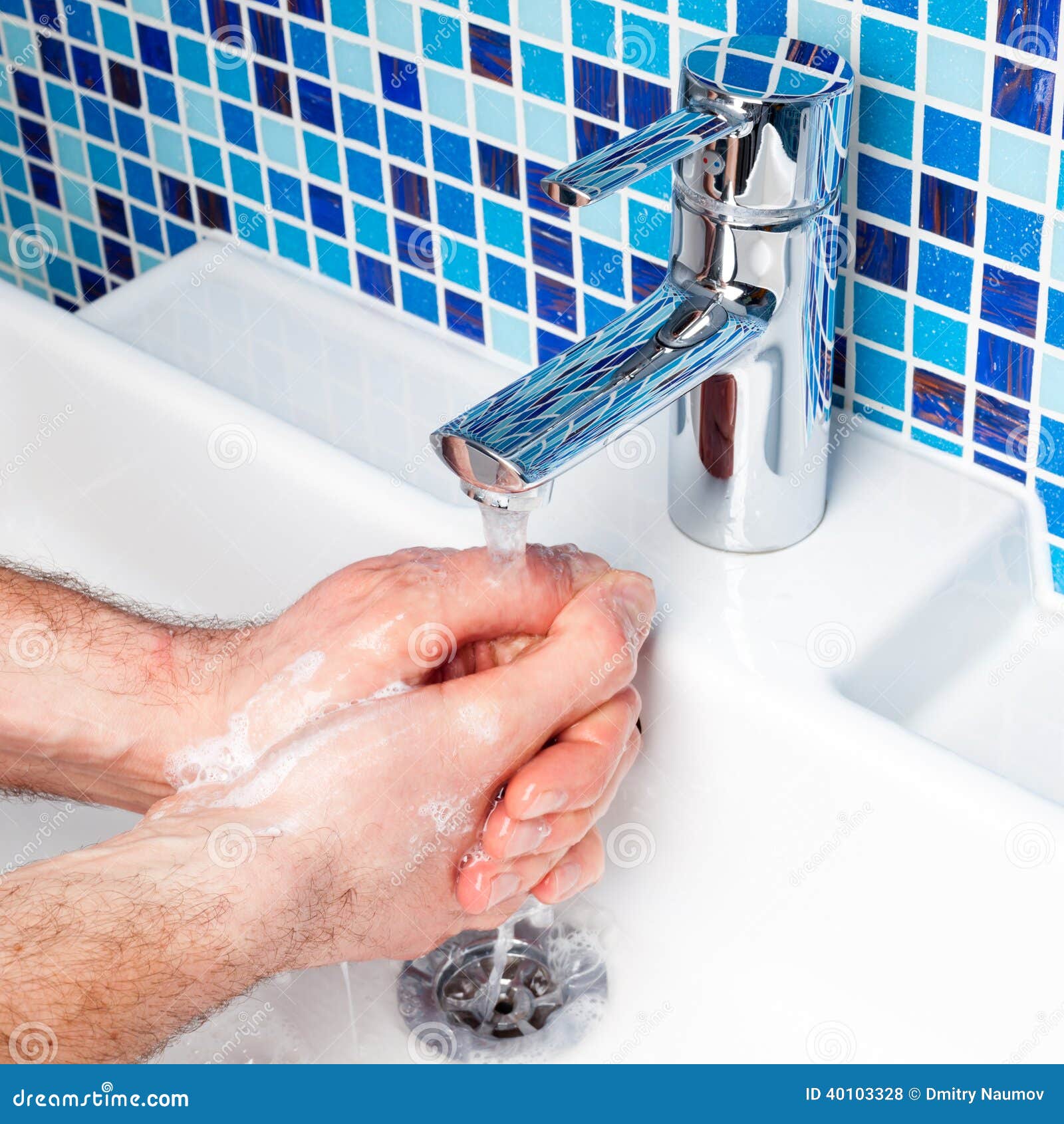 Man washing hands stock photo. Image of restroom, caucasian - 40103328