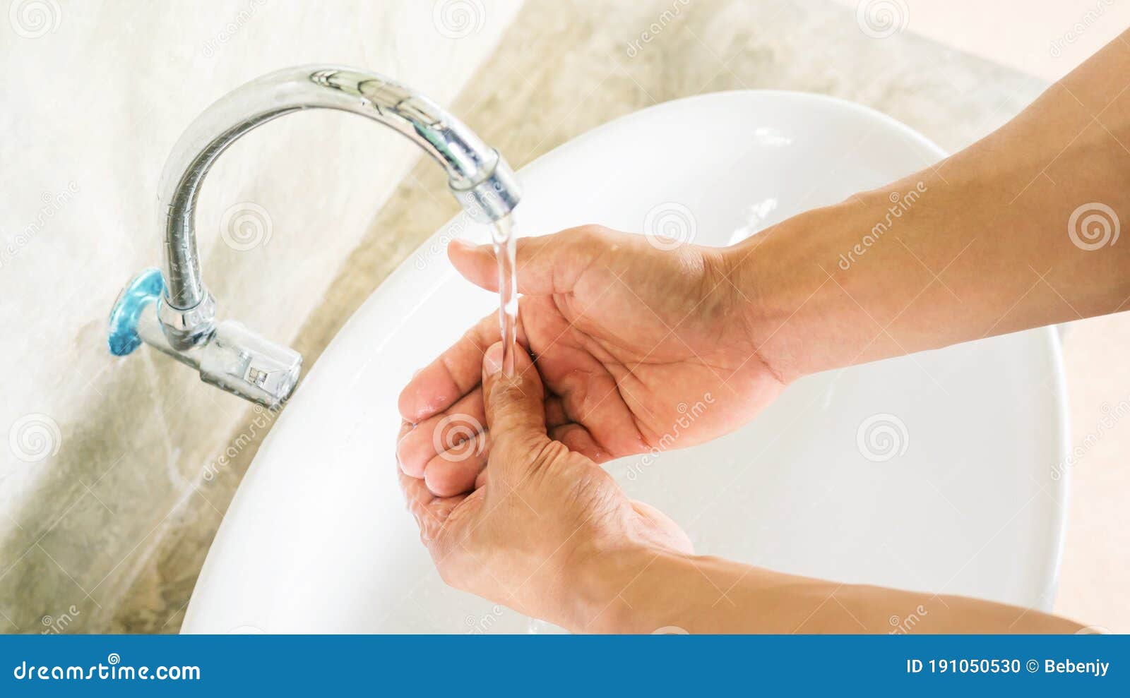 Man Washing His Hands in the Basin Stock Photo - Image of park, drop ...