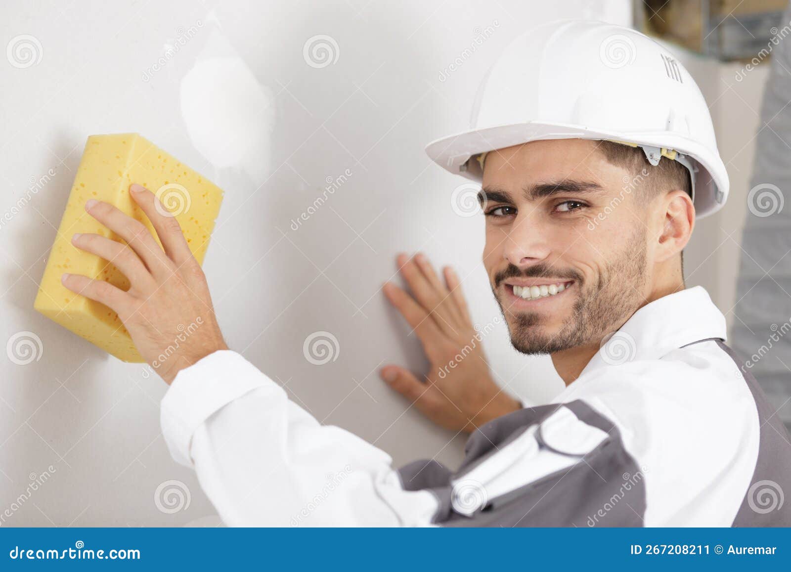 Man washing wall stock image. Image of product, floor - 267208211