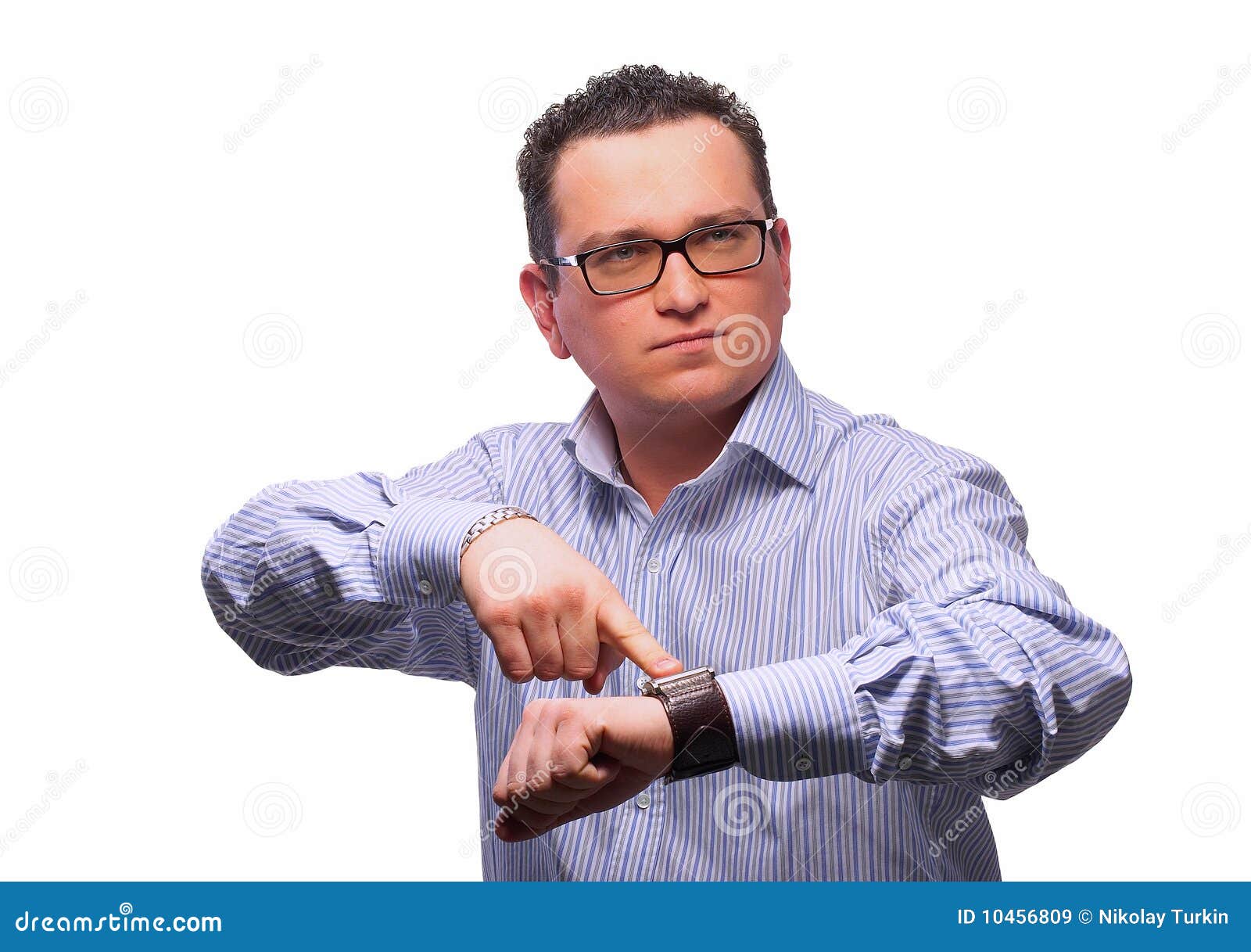 The man with a watch stock image. Image of minute, male - 10456809