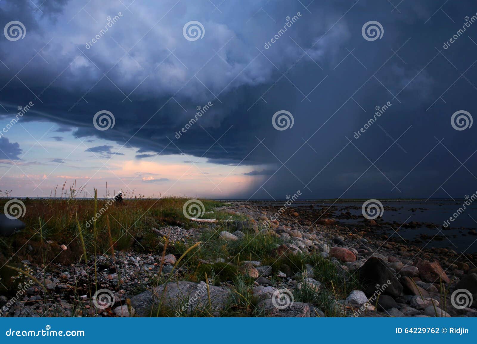 Man Watching the Approaching Storm Stock Photo - Image of hurricane ...