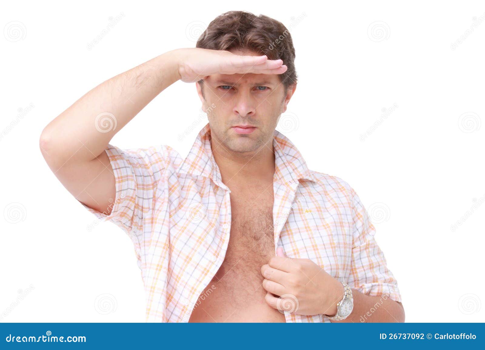 Man Watching Carefully - Foresight Stock Photo - Image of determination ...