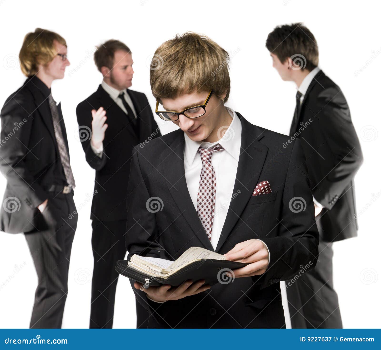 Man watching his calender stock image. Image of male, person - 9227637