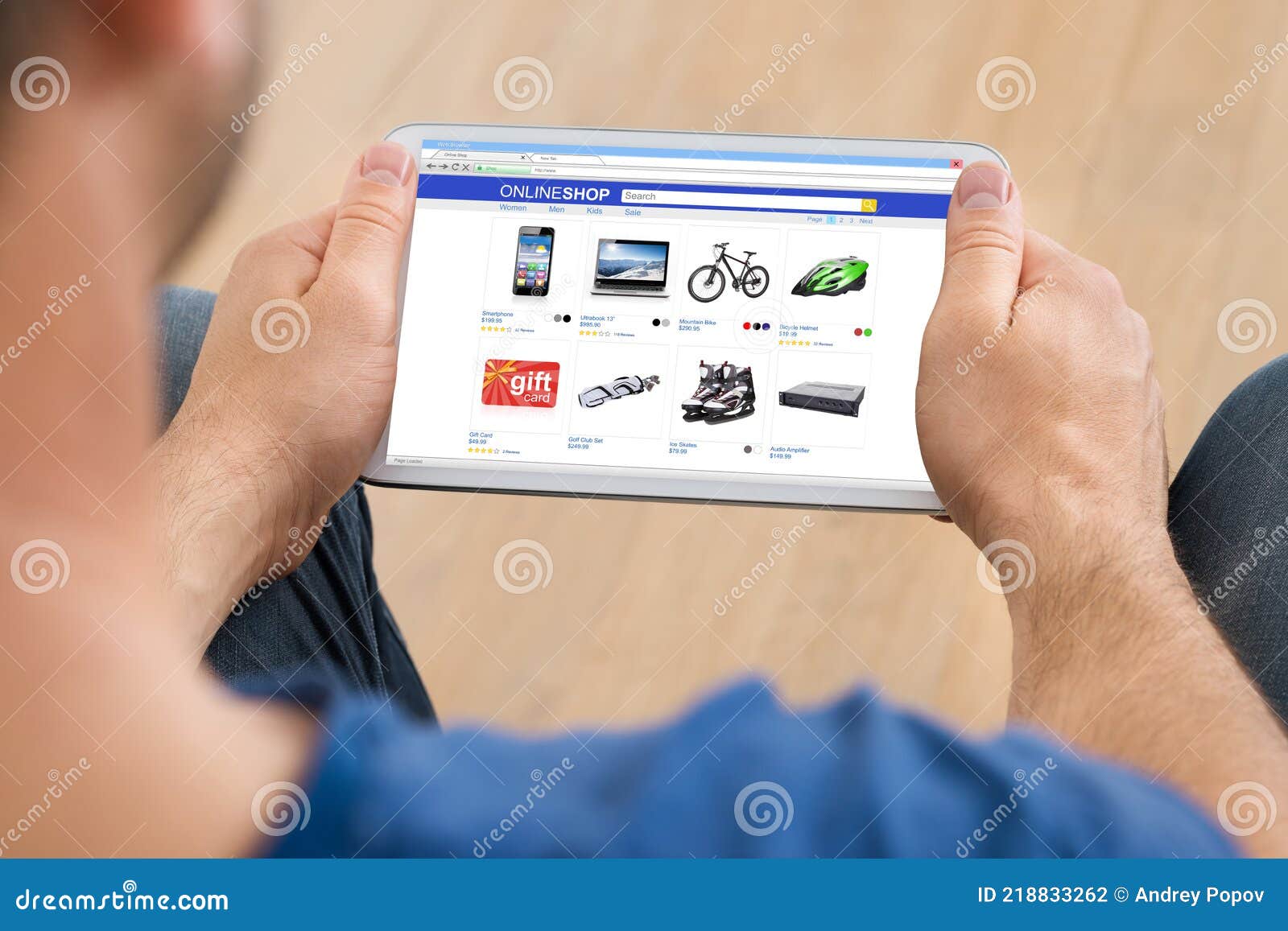 Person Shopping Online on Digital Tablet Stock Photo - Image of ...