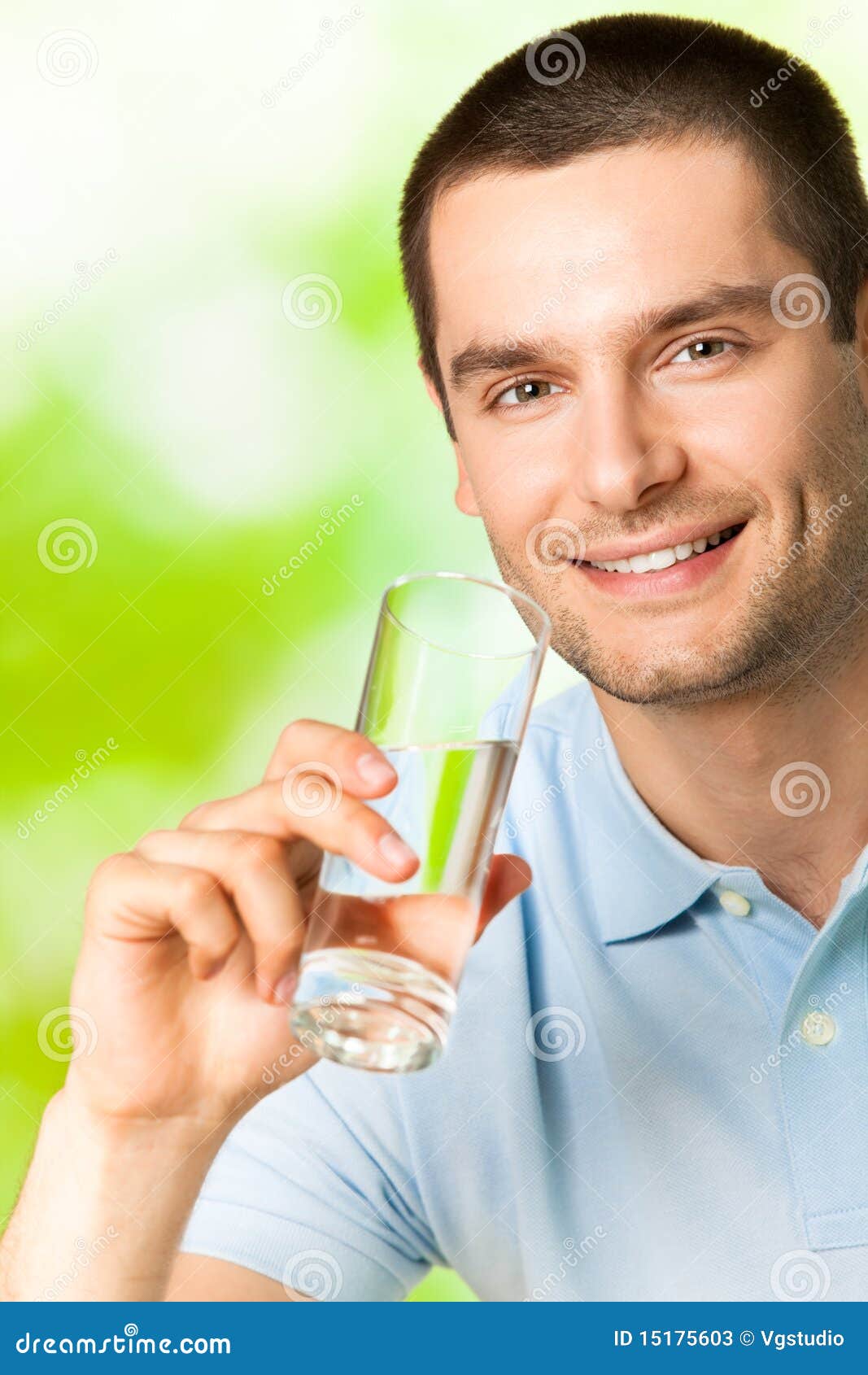 Man with water stock image. Image of healthy, portrait - 15175603