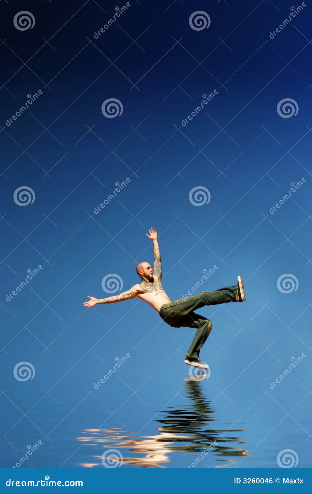 Man on the water stock photo. Image of compete, excitement - 3260046