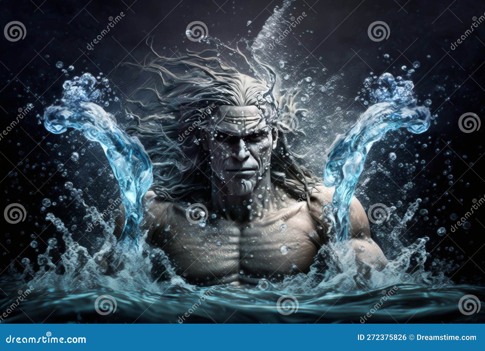 Man in Water Forming from Water Aquarius Sign Water Hd Image Generative ...