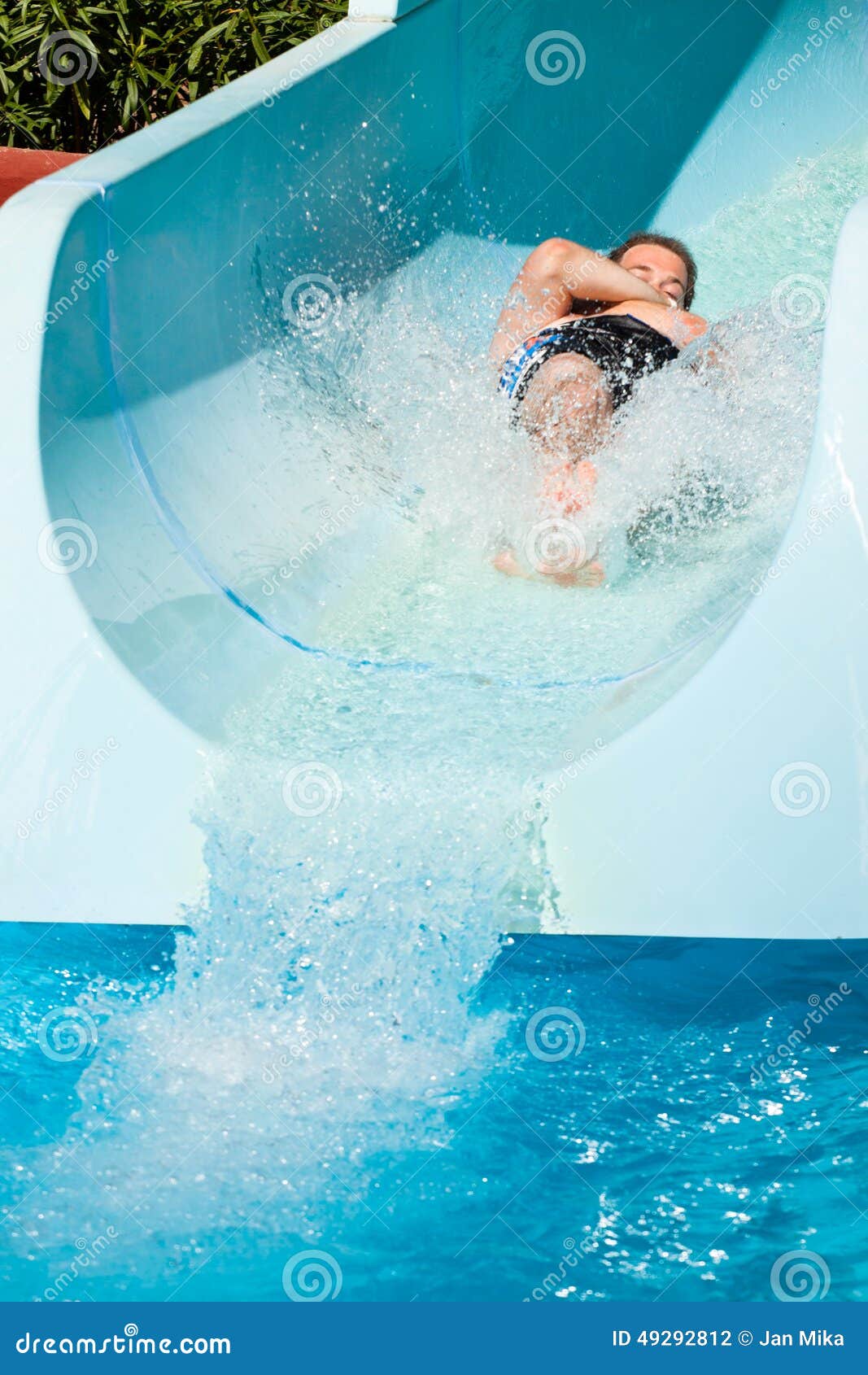 Man at water park stock photo. Image of outdoors, aqua - 49292812