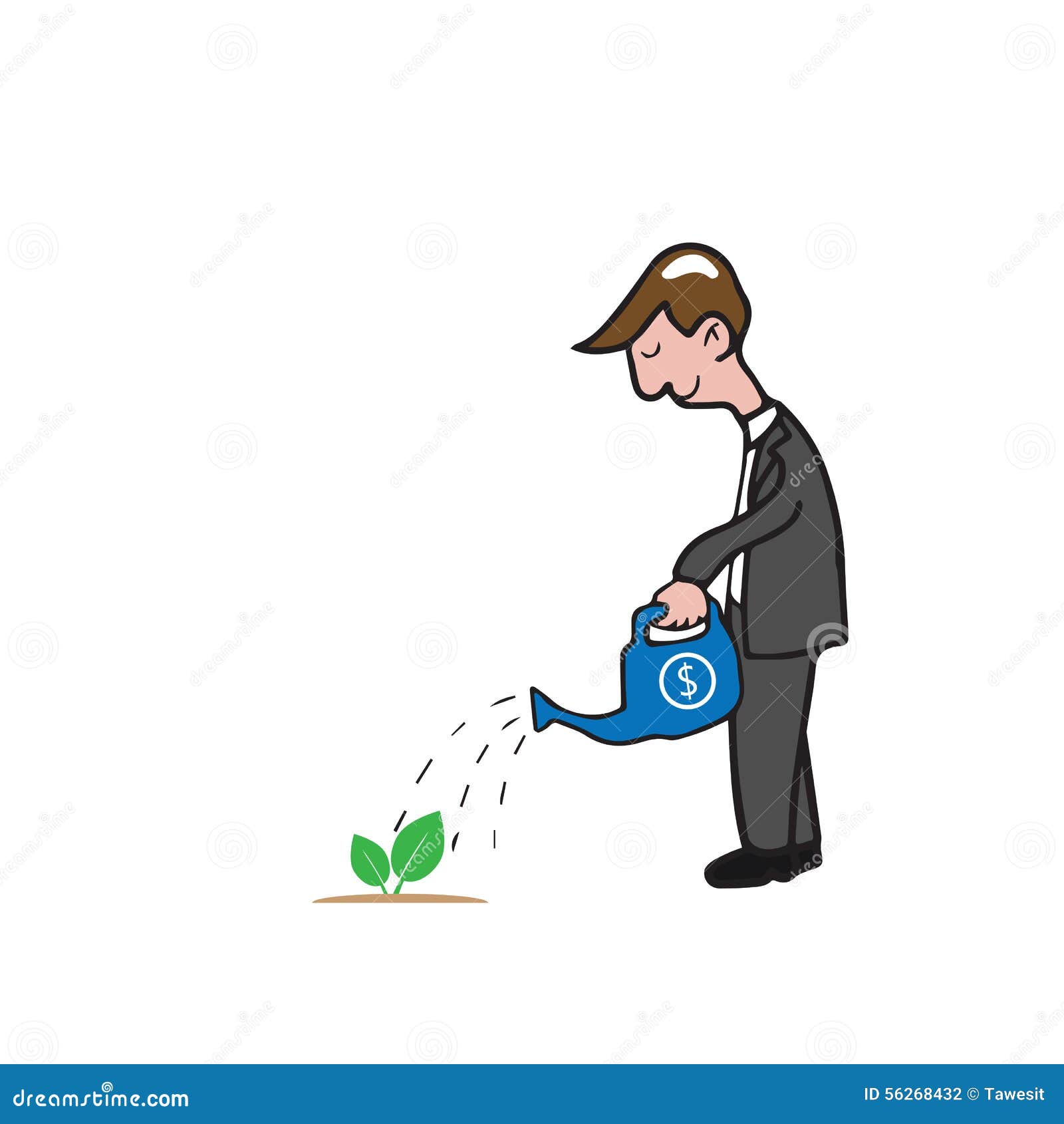 Watering Can In Cartoon Style, Dot To Dot Game, Coloring Page ...